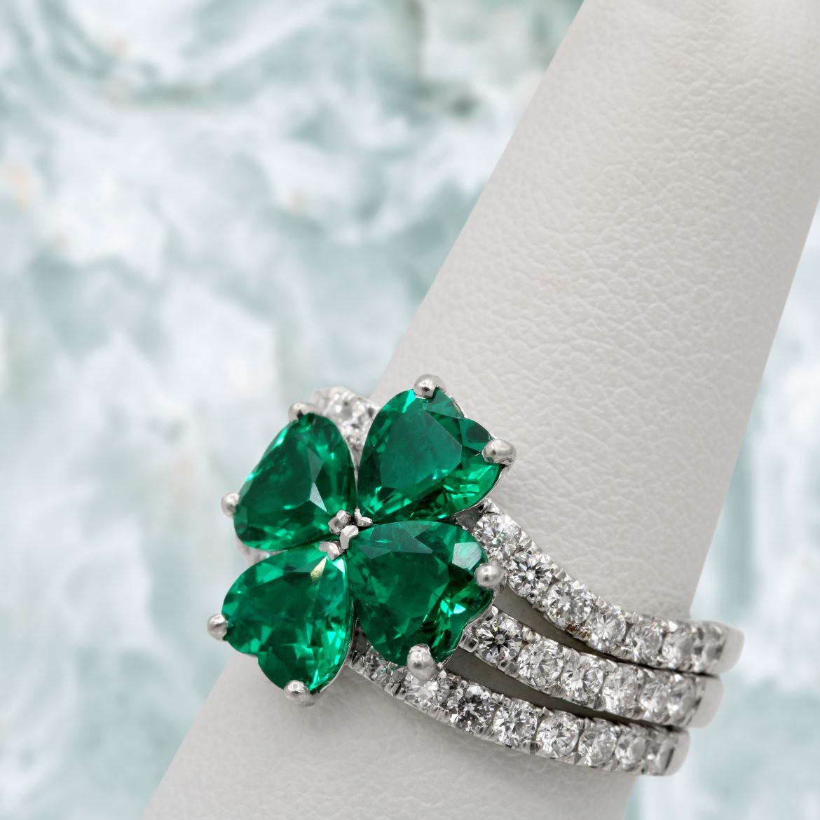 Four Leaf Clover Wedding Set » JewelryThis - Custom Jewelry