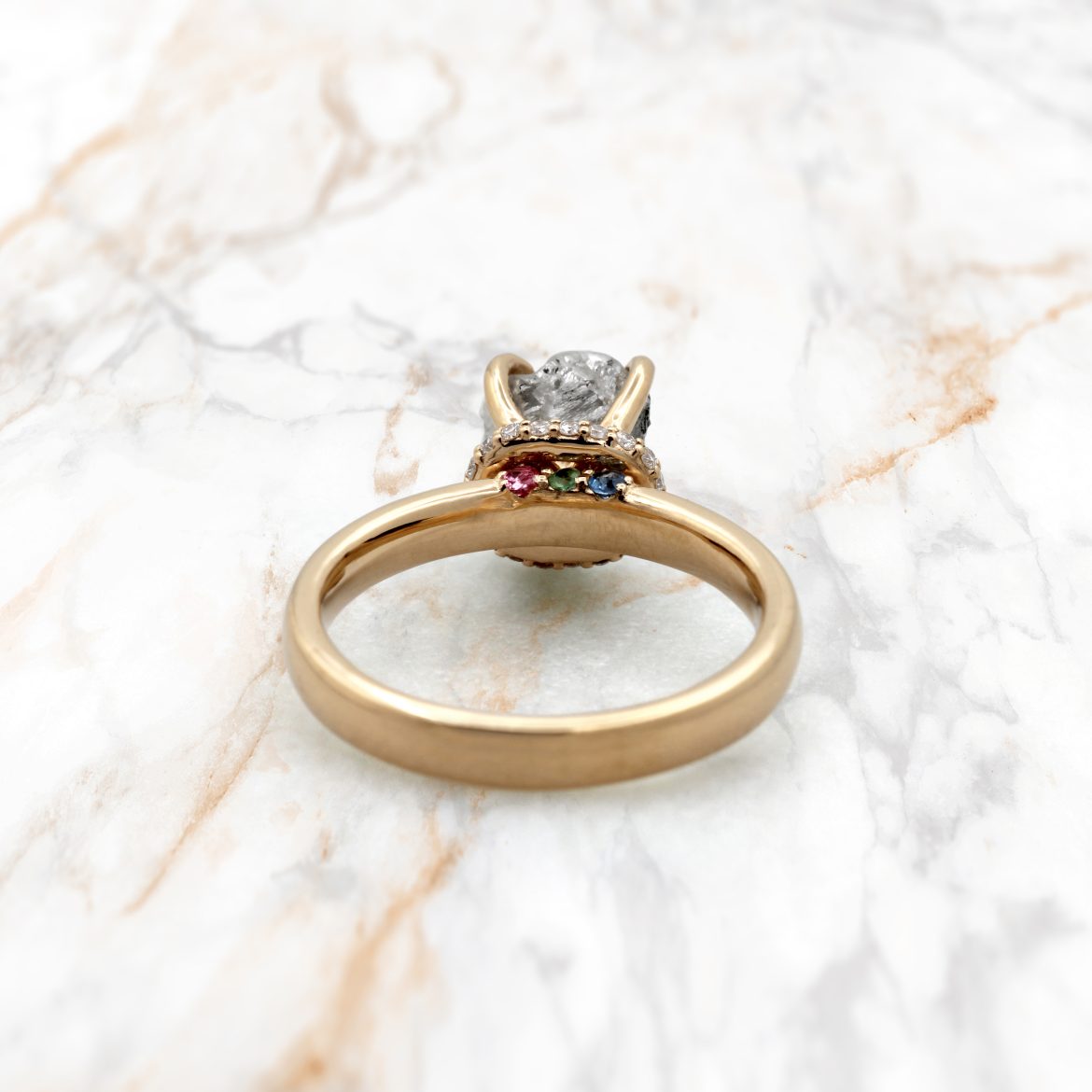 Raw Diamond Engagement Ring » JewelryThis - Custom Jewelry