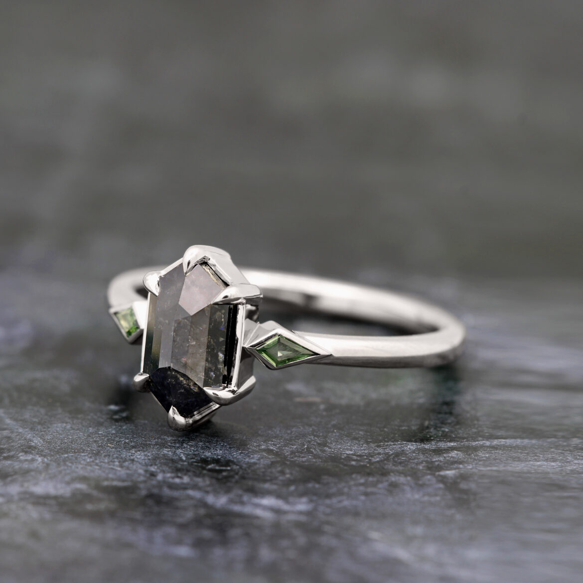 Hexagonal Engagement Ring » JewelryThis - Custom Jewelry