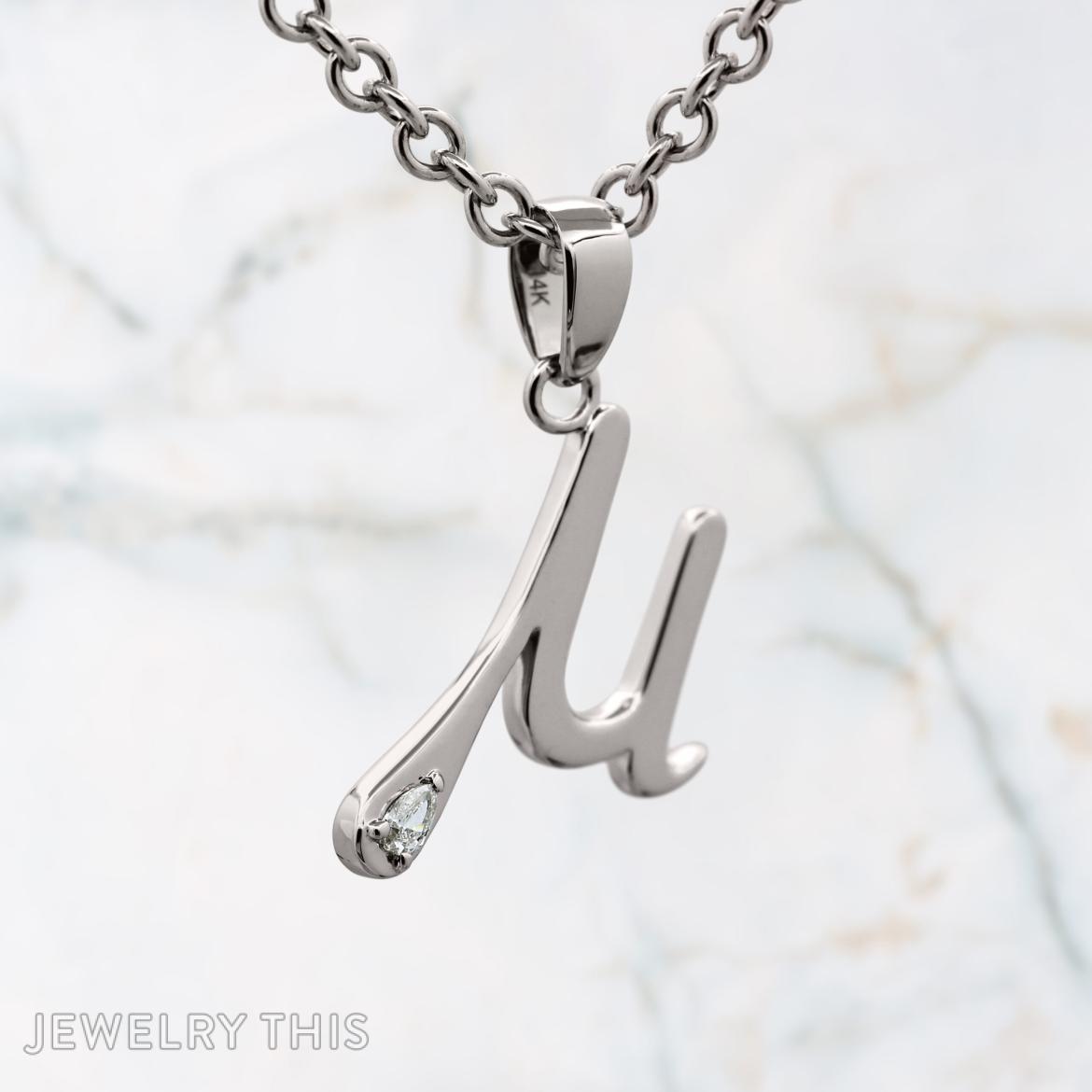 Mu Diamond Necklace » JewelryThis - Custom Jewelry