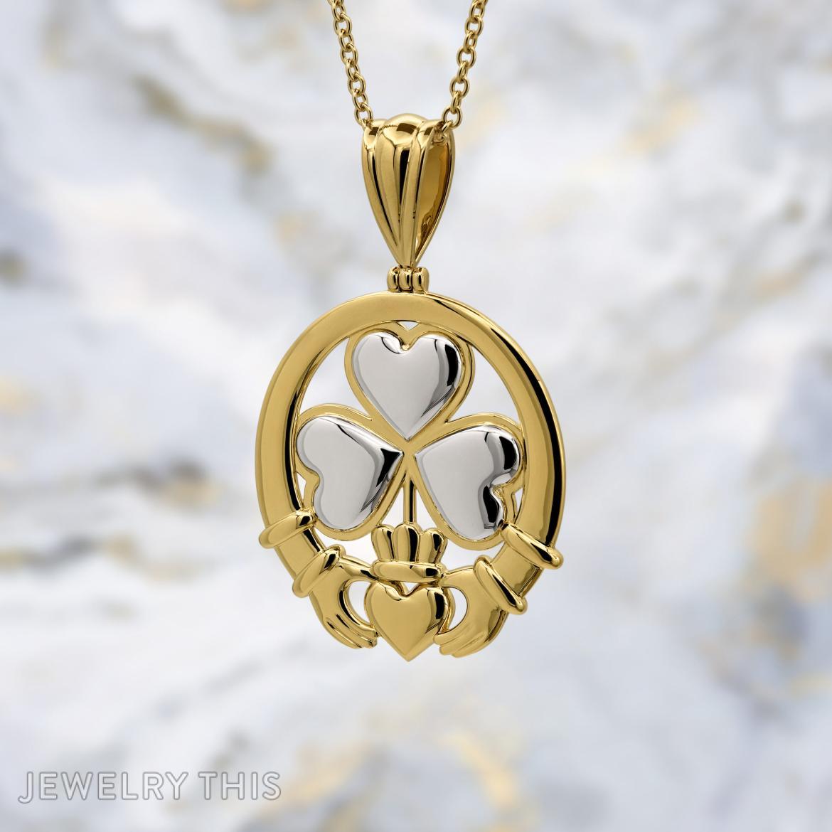 Heart, Hand, Clover Shield » JewelryThis - Custom Jewelry