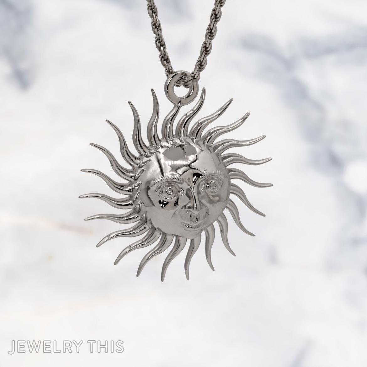 Sun Face Pendant » JewelryThis - Custom Jewelry