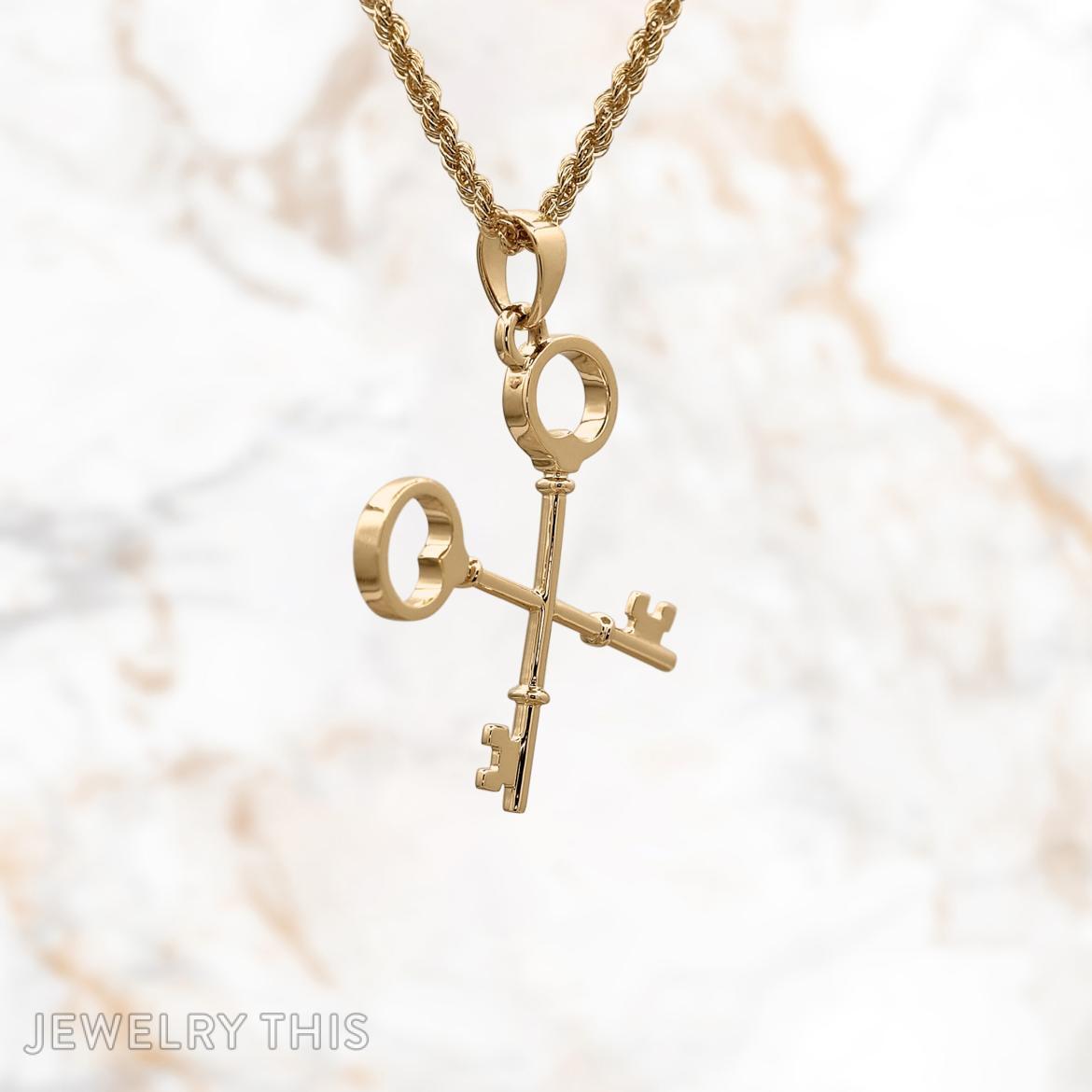 Crossed Keys Pendant » JewelryThis - Custom Jewelry